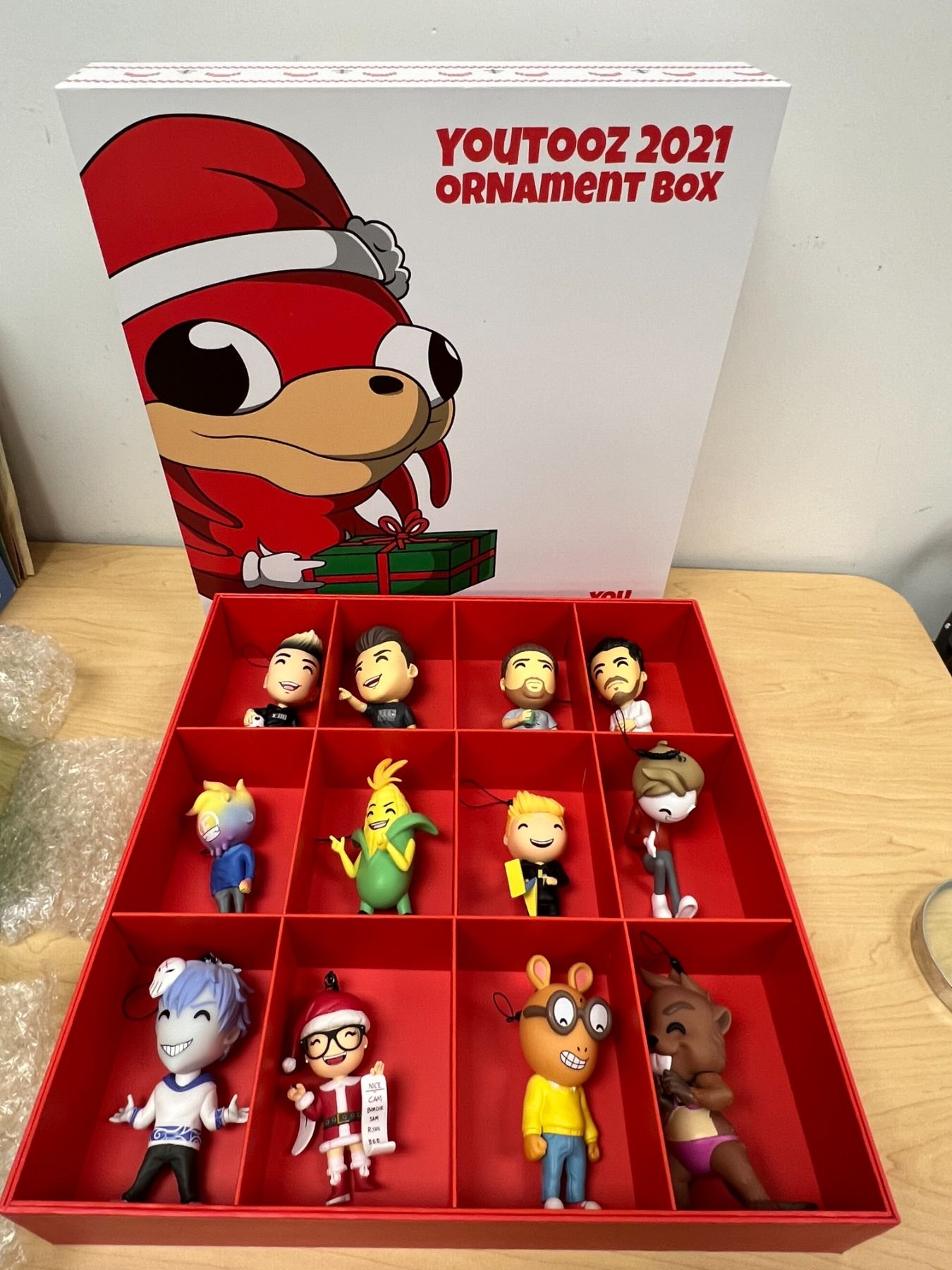 12 Youtooz Ornaments with Storage Box - see all photos for details