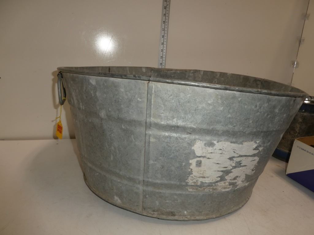 Vintage Galvanized Wash Tub