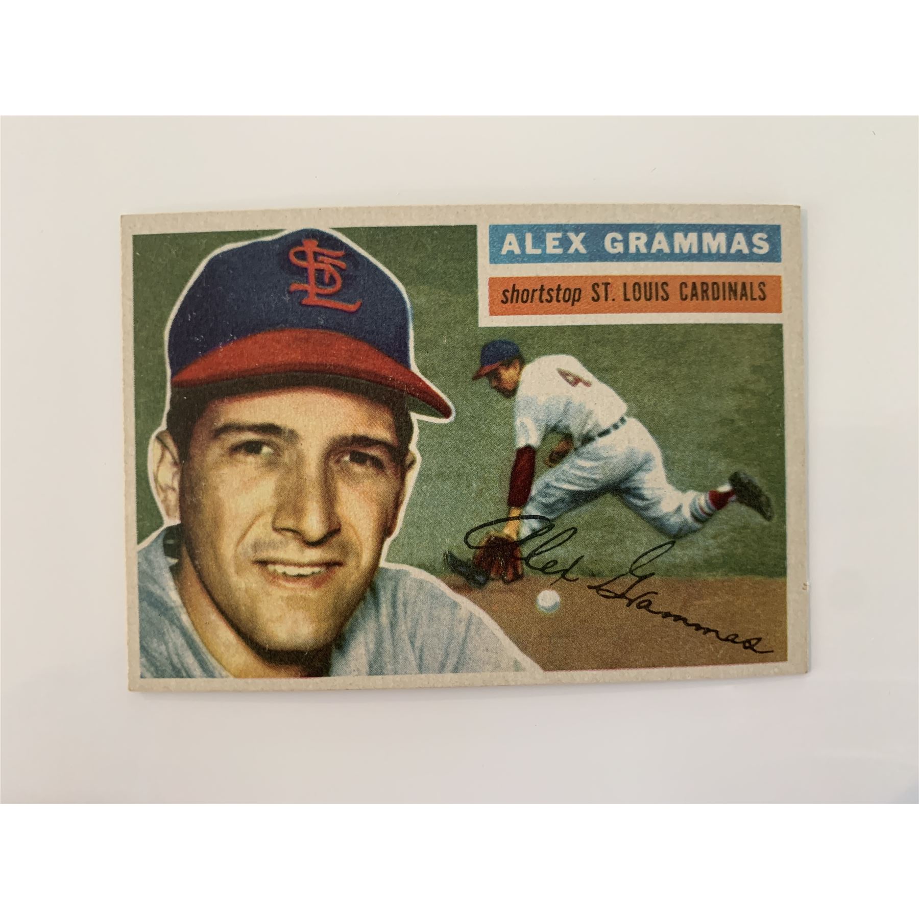 Topps Alex Grammas baseball card unsigned