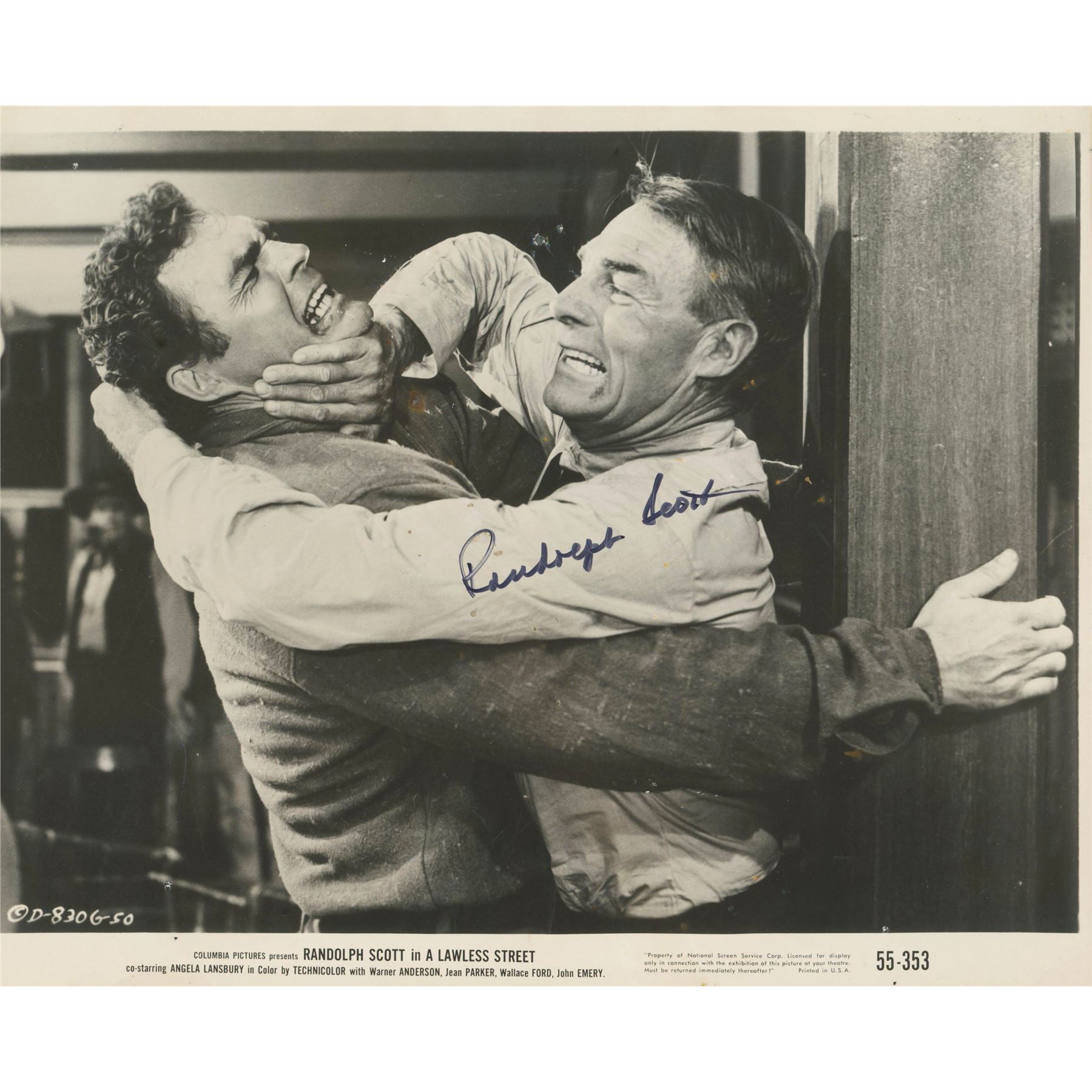 Randolph Scott signed photo. GFA Authenticated Randolph Scott signed photo. GFA Authenticated