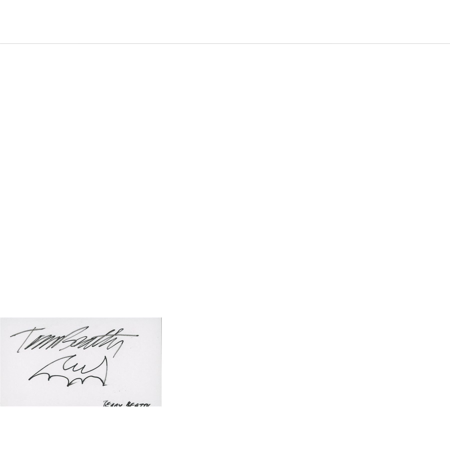 Terry Beatty signature cut