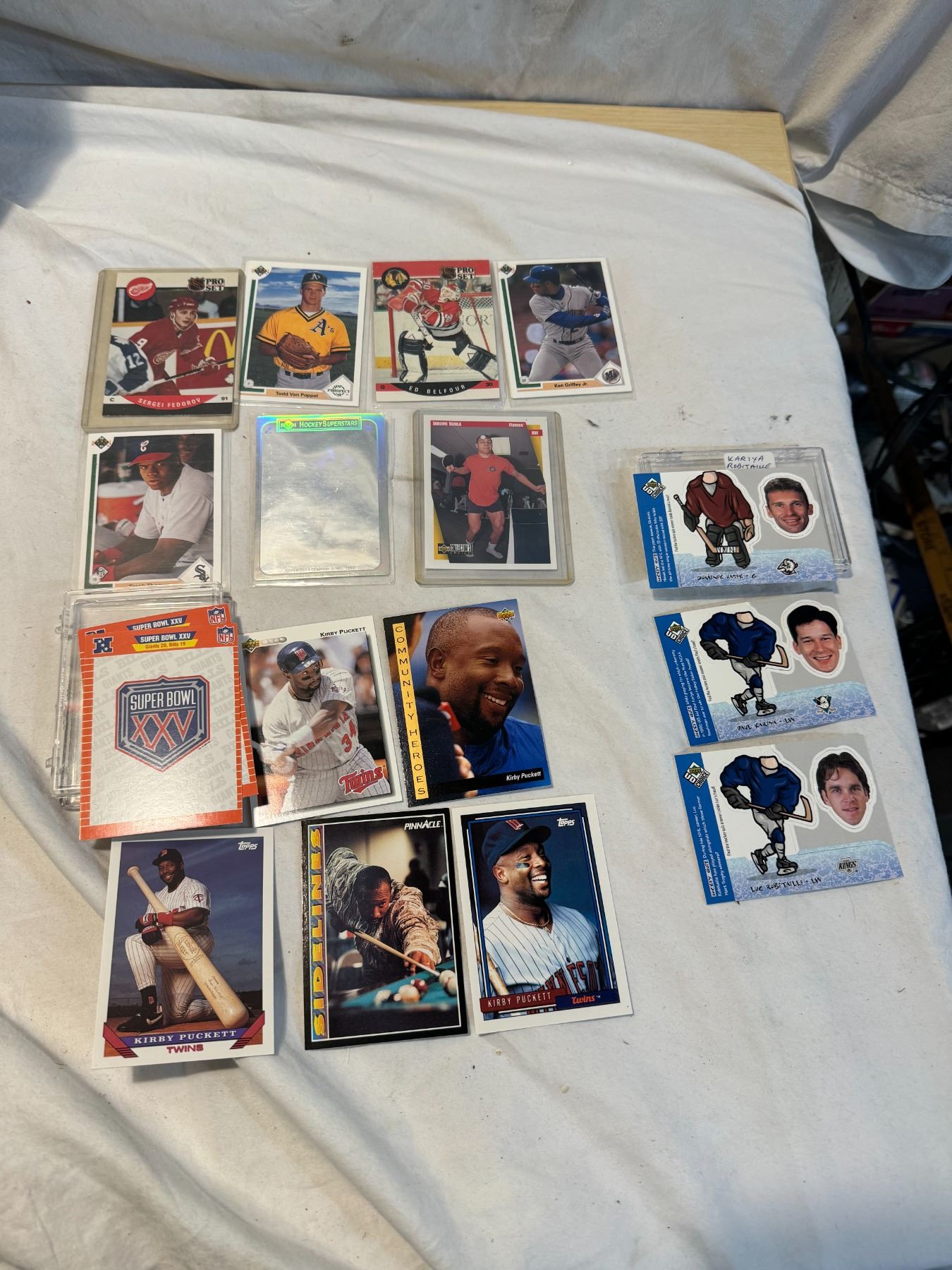 Hockey trivia punch out cards and other sports cards