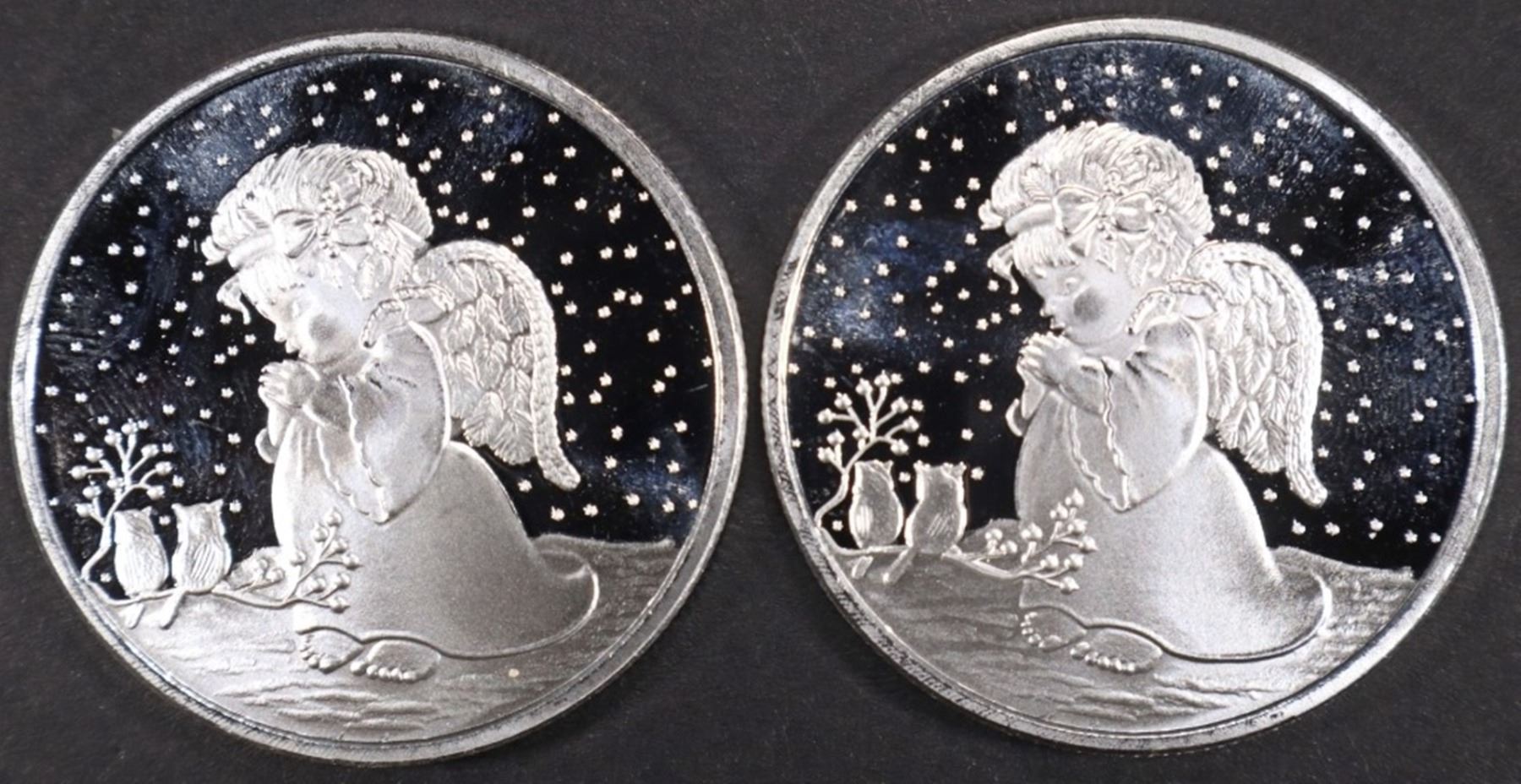 (2) 1 OZ .999 SILVER 2023 ANGEL ROUNDS