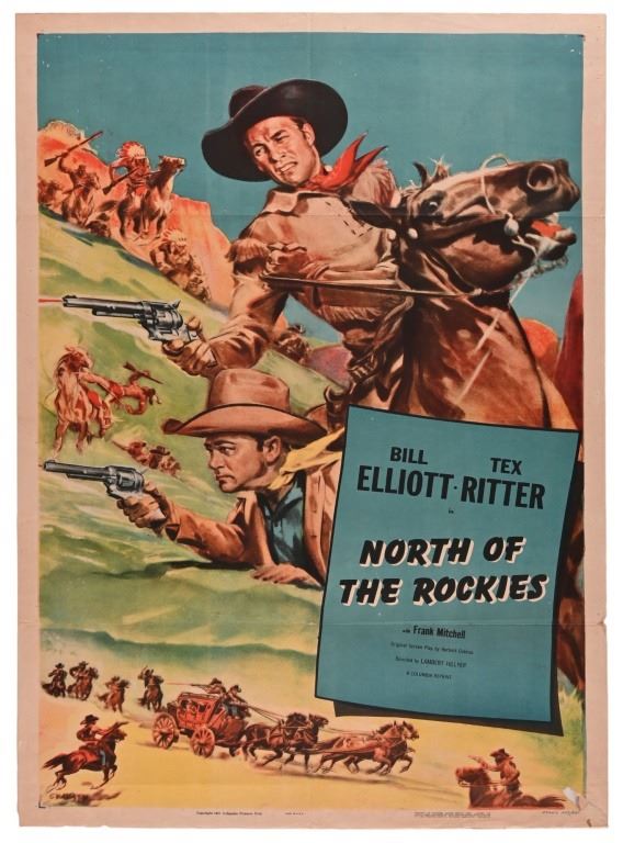 Tex Ritter "North of the Rockies" Movie Poster