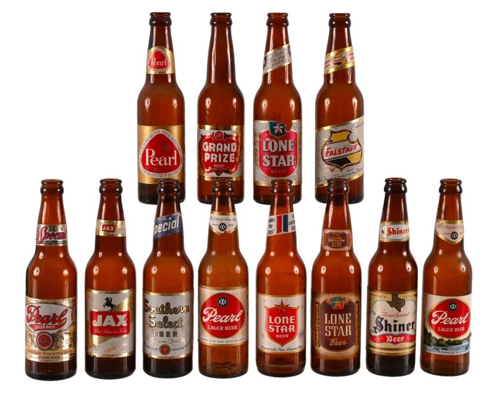 Texas Beer Bottle Collection Circa 1940's-60's