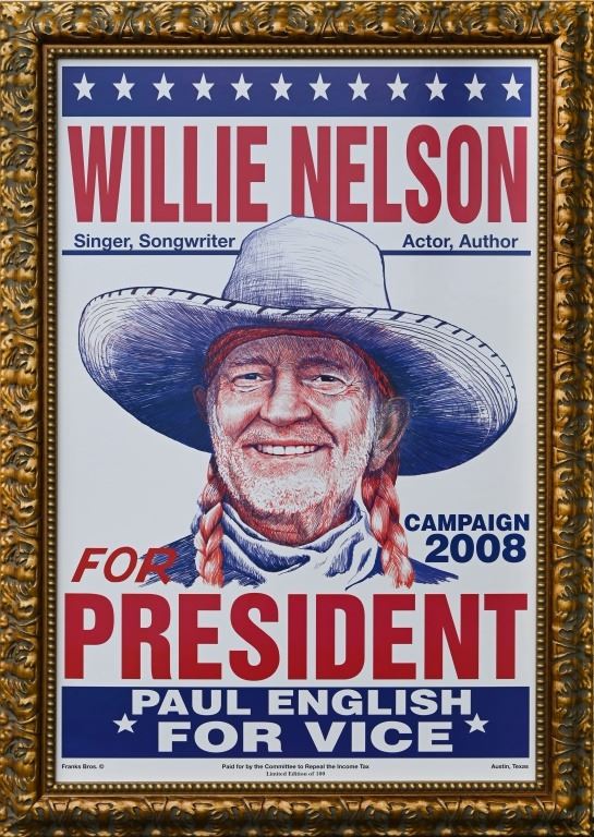 Willie Nelson For President Huge Display Poster