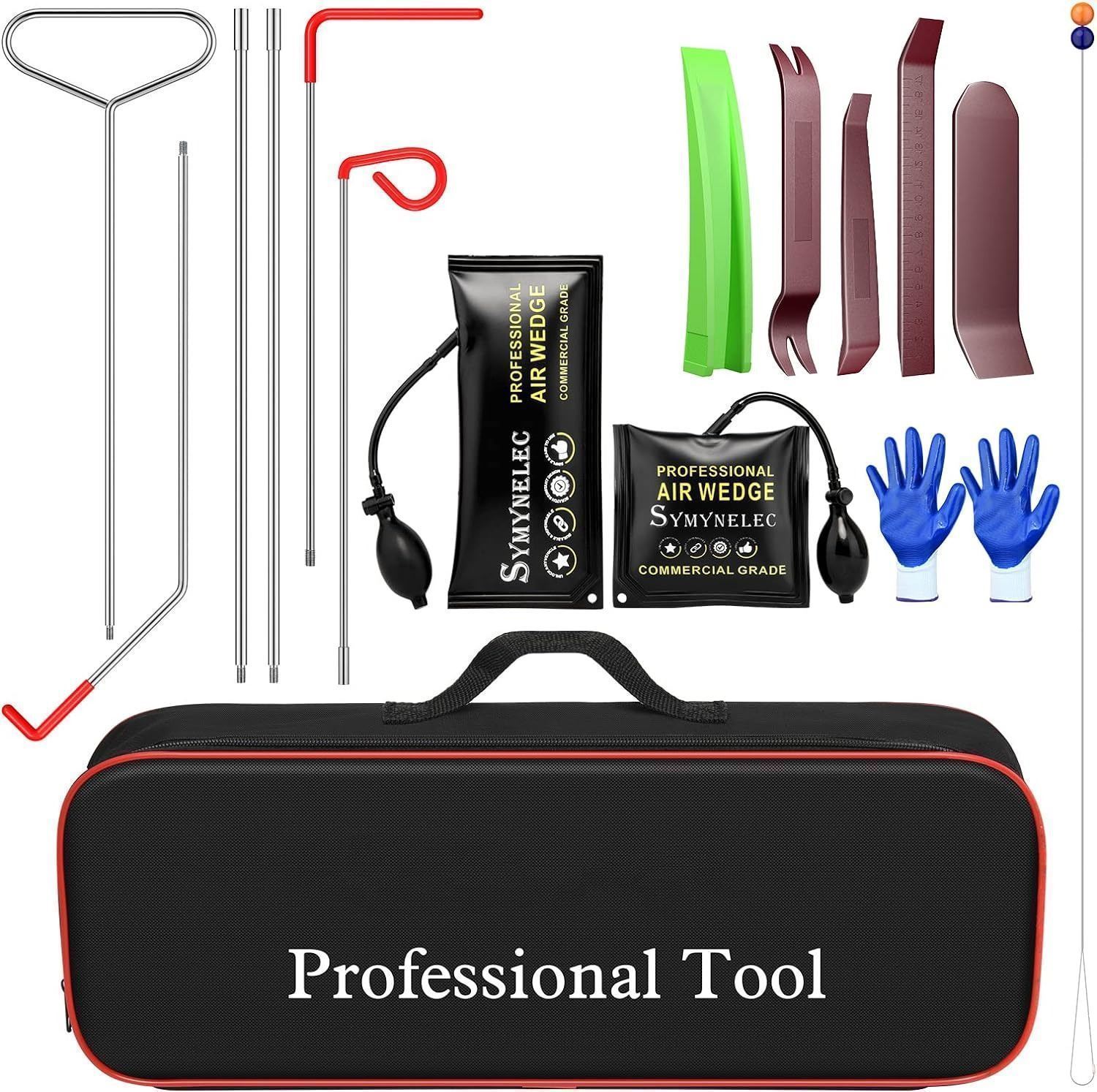Professional Car Lockout Tool Kit with Air Wedge Pump, Miebul Gloves ...