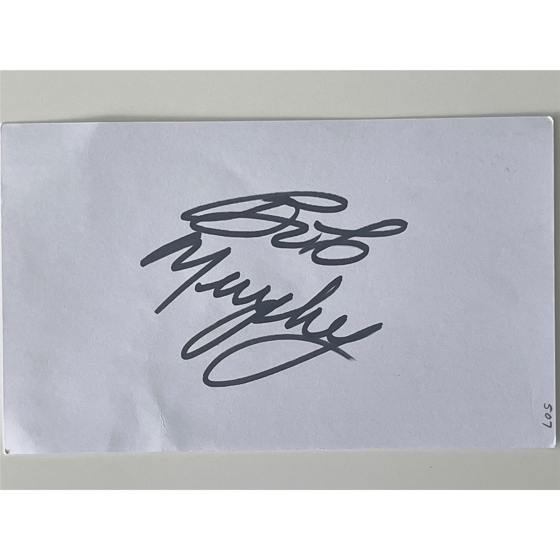 Golfer Bob Murphy autograph note