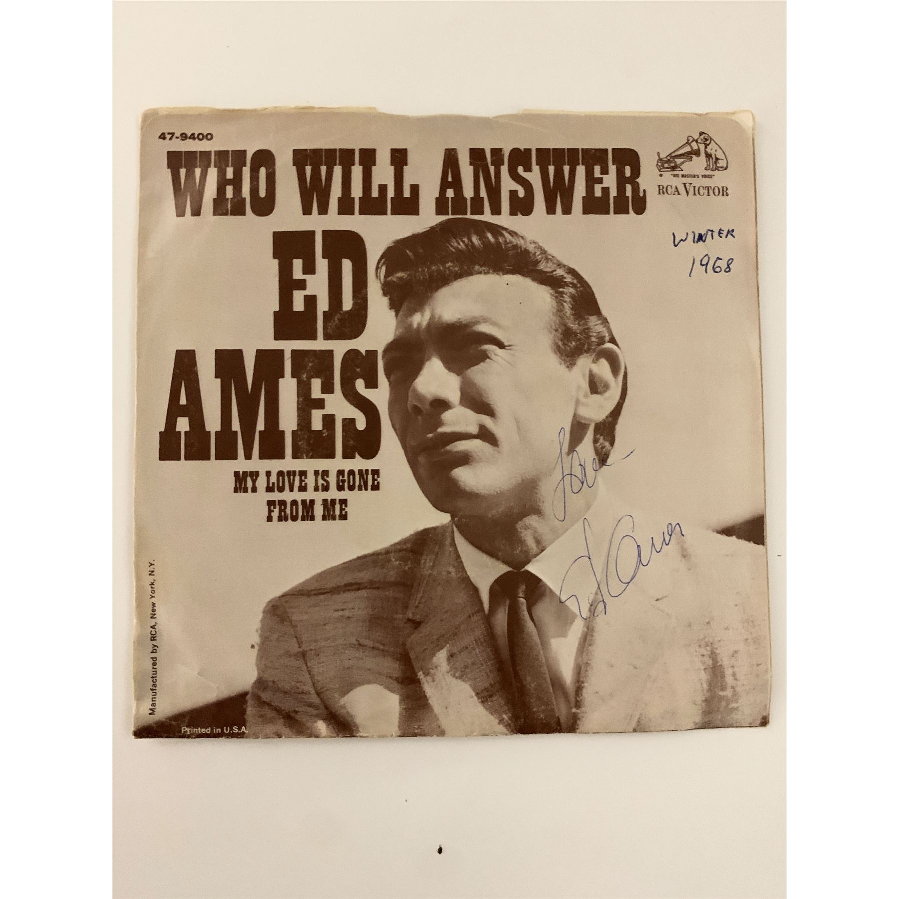 Ed Ames signed 45 RPM