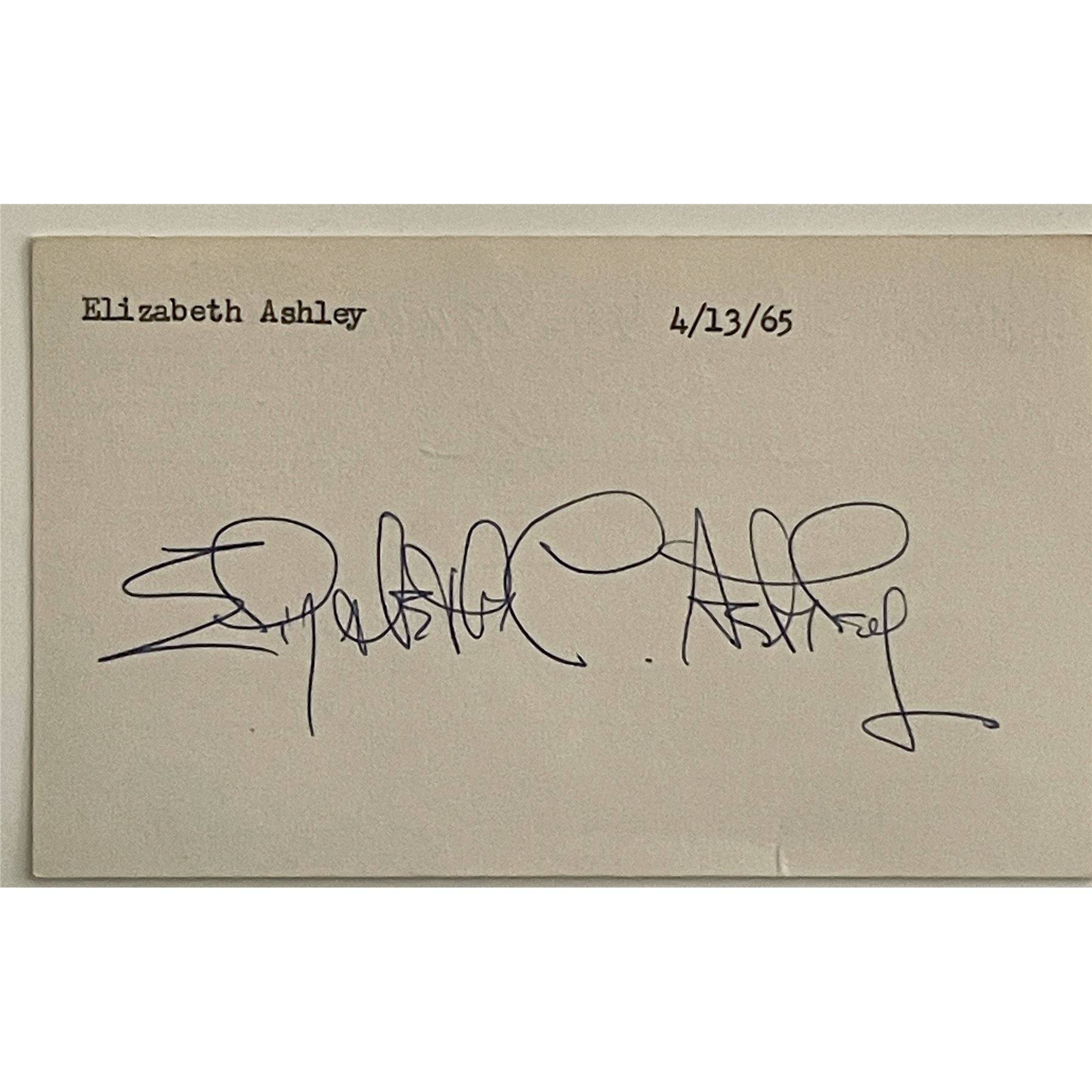 Elizabeth Ashley original signature