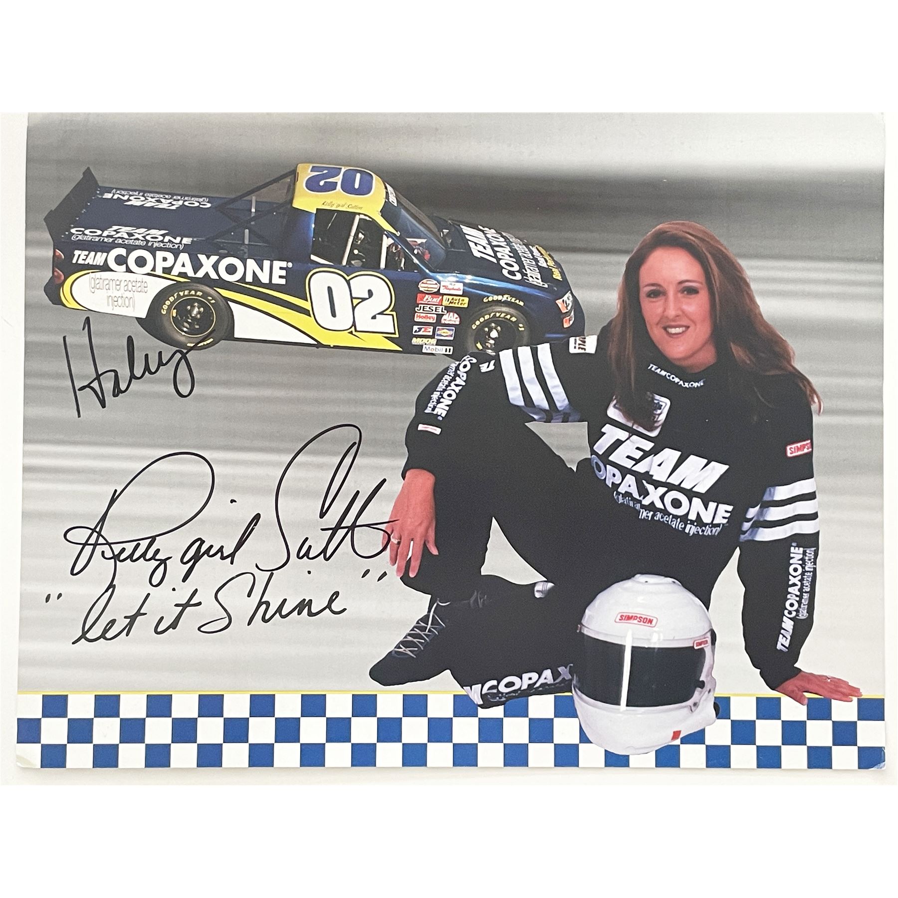 NASCAR Kelly "girl" Sutton signed photo