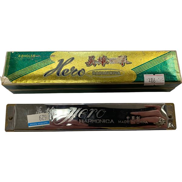 Vintage Hero Harmonica In Box - Test Site