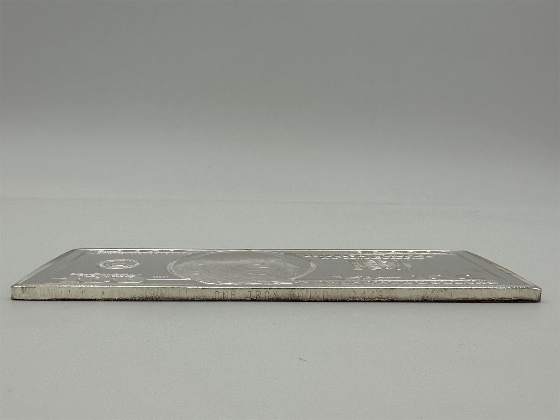 1 Troy Pound 999 Fine Silver Bar 100 Bill Depiction Bosley 1 Troy Pound 999 Fine Silver Bar 100 Bill Depiction Bosley
