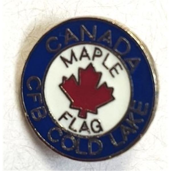 Round Cold Lake Maple Flag Pins, Quantity of 9