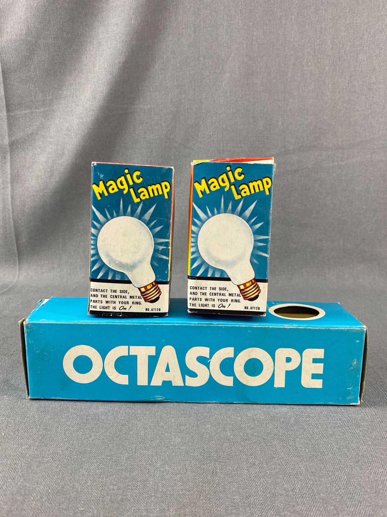 Vintage Novelty Lot - 2 Magic Lamps & 1 Octascope. All In Original Boxes