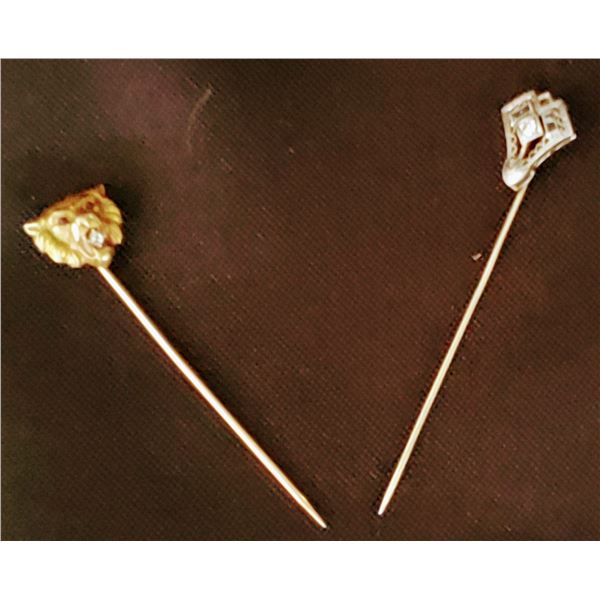Art Deco Gold Stick Pins