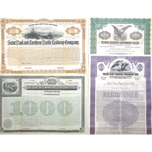 Minnesota Specimen Bond Assortment 1883 To 1945 Assortment Of