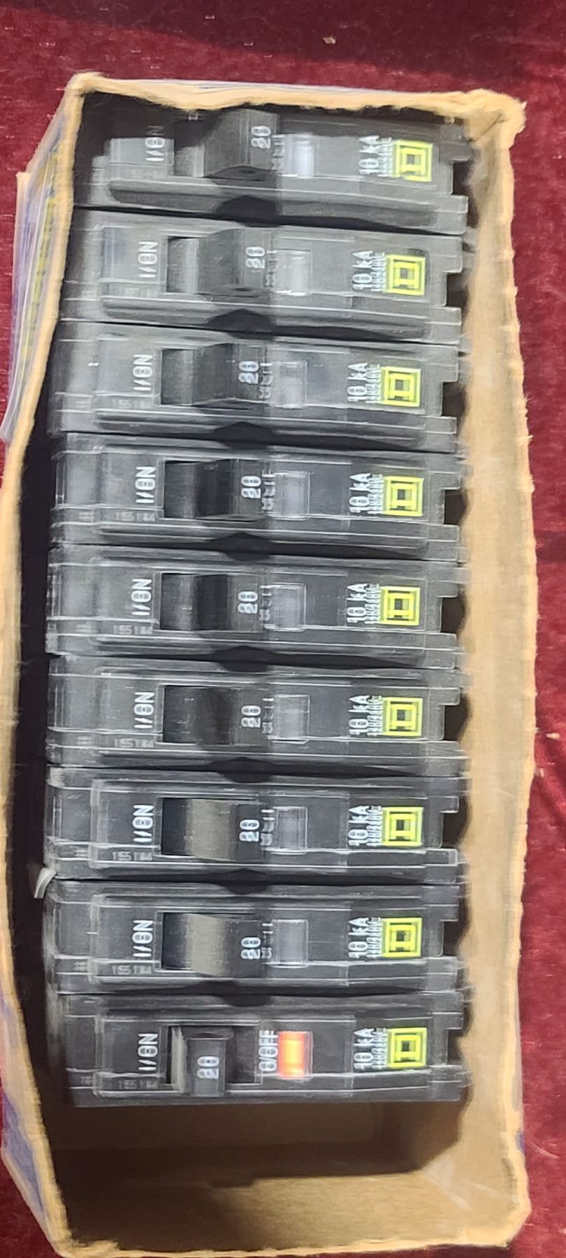 9 NEW 20 AMP SQUARE D BREAKERS