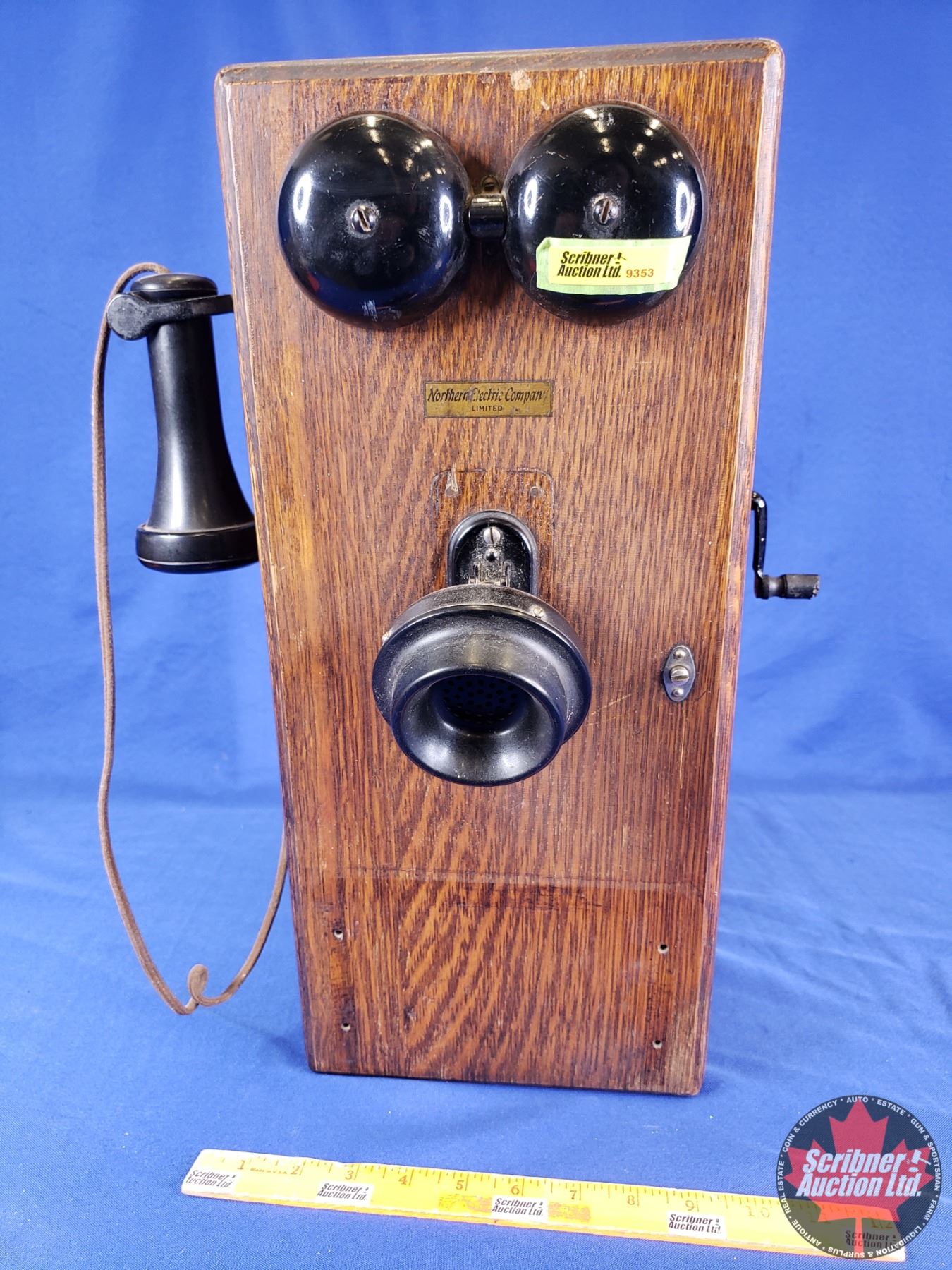 Northern Electric Wood Box Telephone (20-1/2"H x 9-1/4"W x 10"D) (SEE ...