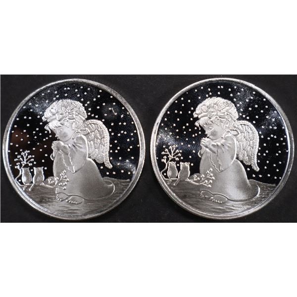 (2) 1 OZ .999 SILVER 2023 ANGEL ROUNDS