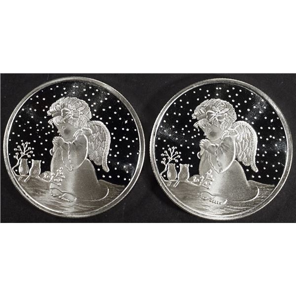 (2) 1 OZ .999 SILVER 2023 ANGEL ROUNDS