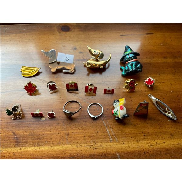 Large Assortment Of Various Pins Beck Auctions Inc