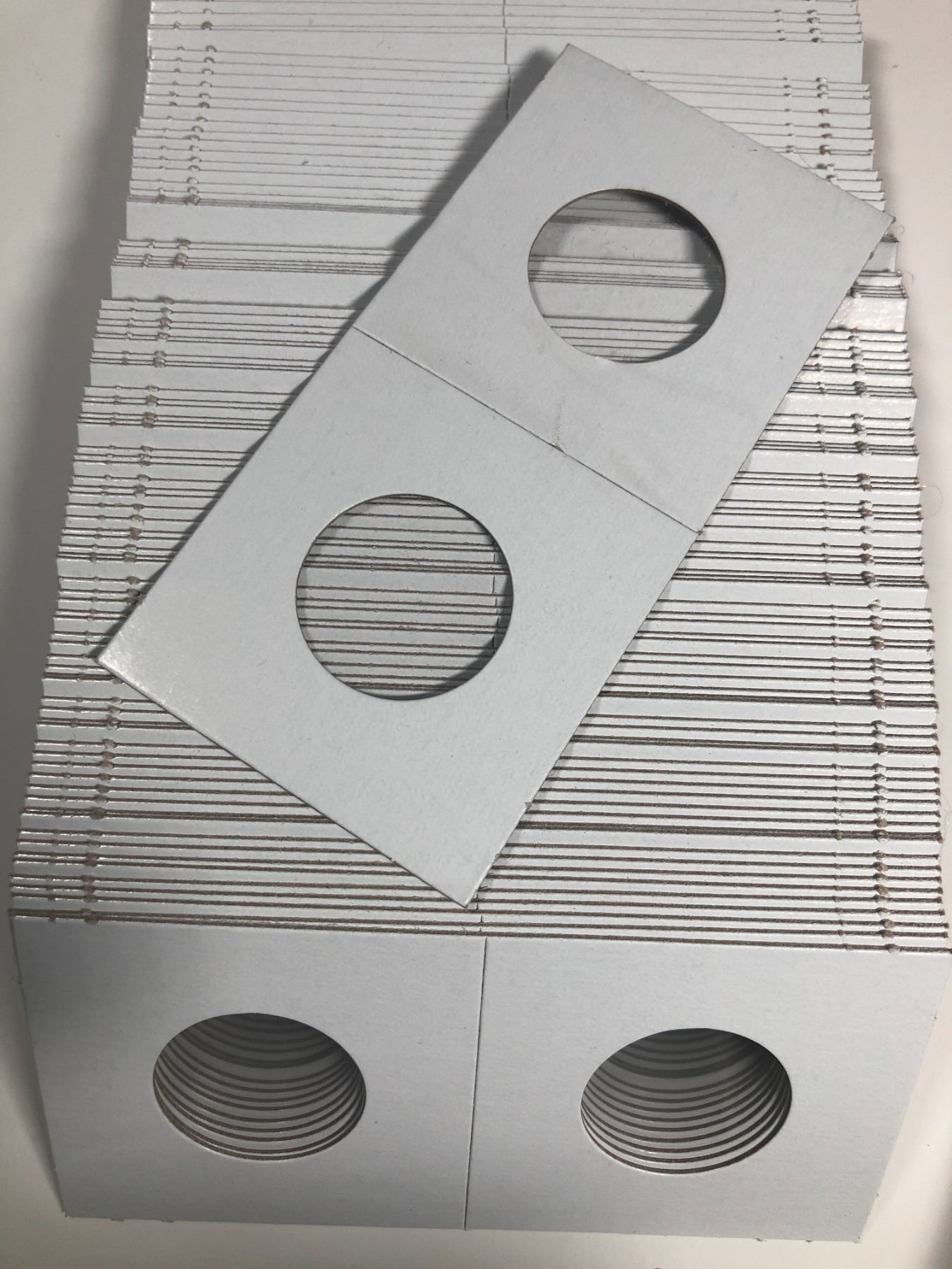 100 25 Cent 2x2 Mylar Card Board Flips