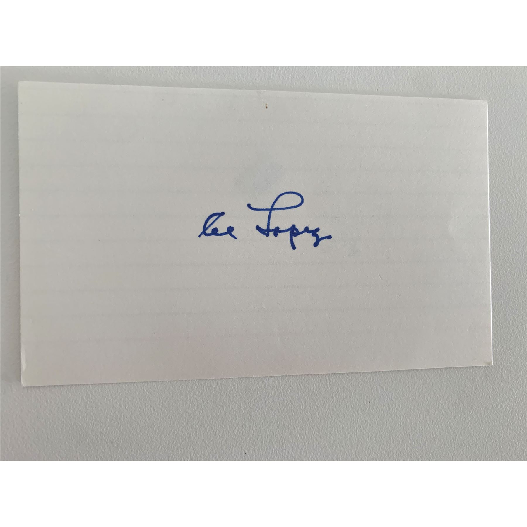 LPGA Golfer Lee Lopez original signature