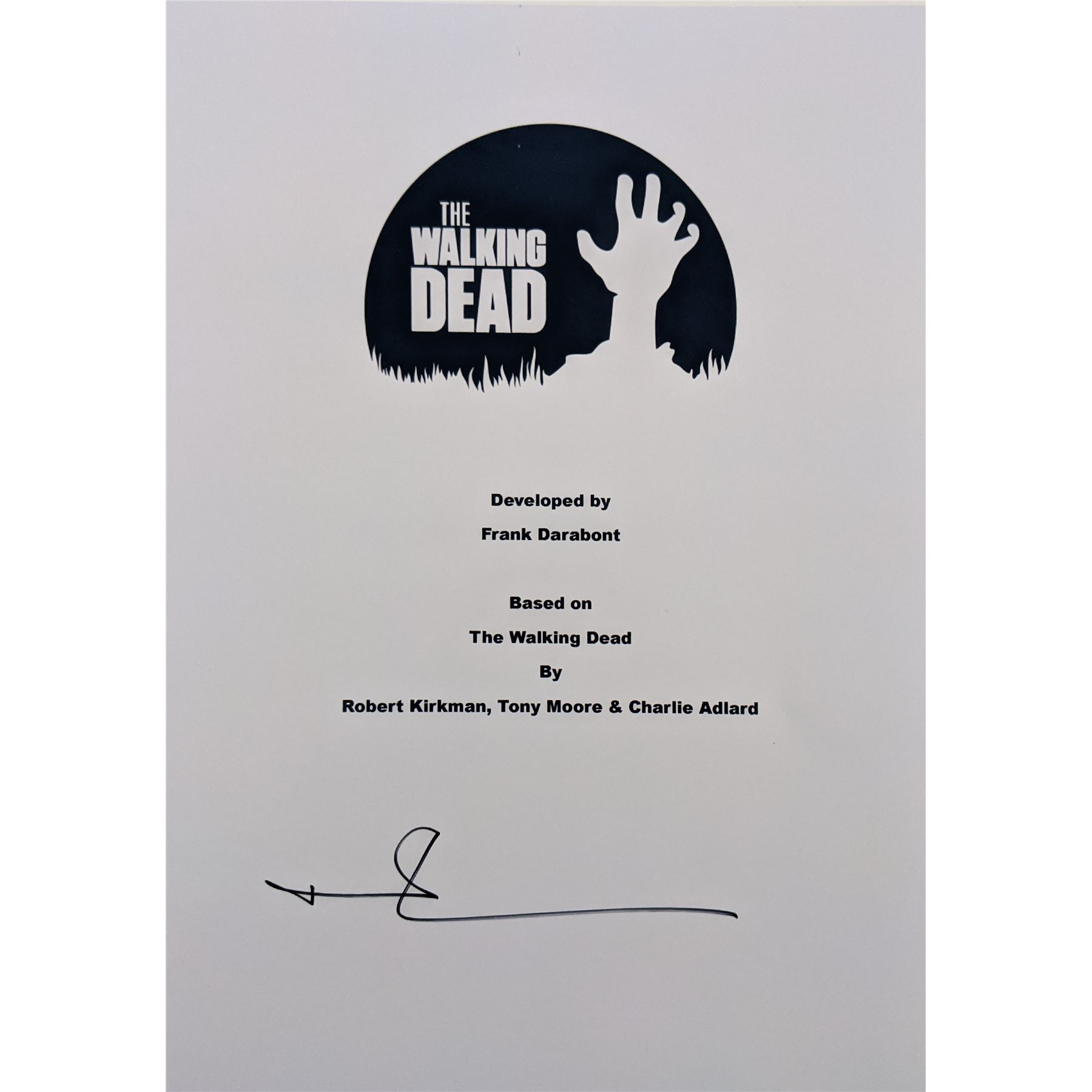 Andrew Lincoln signed The Walking Dead Signed Glossy Script Cover