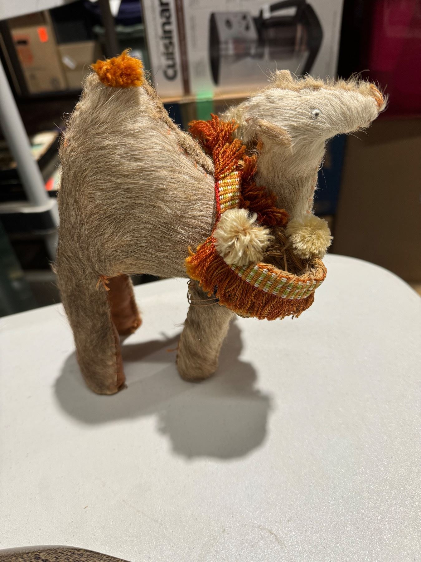 Fur wrapped animal figurine