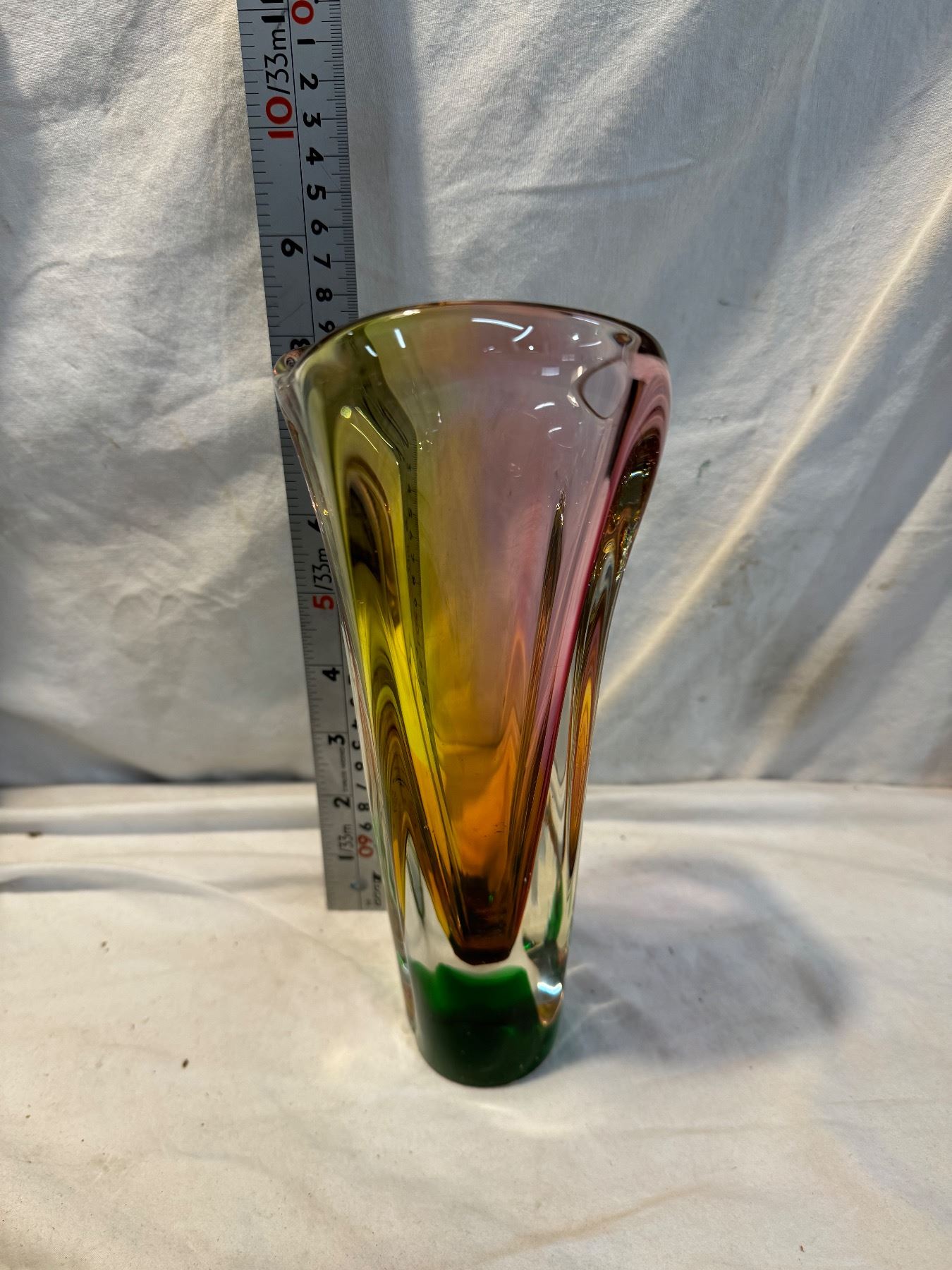 Bohemian Czech art glass vase. Josef Rozinek
