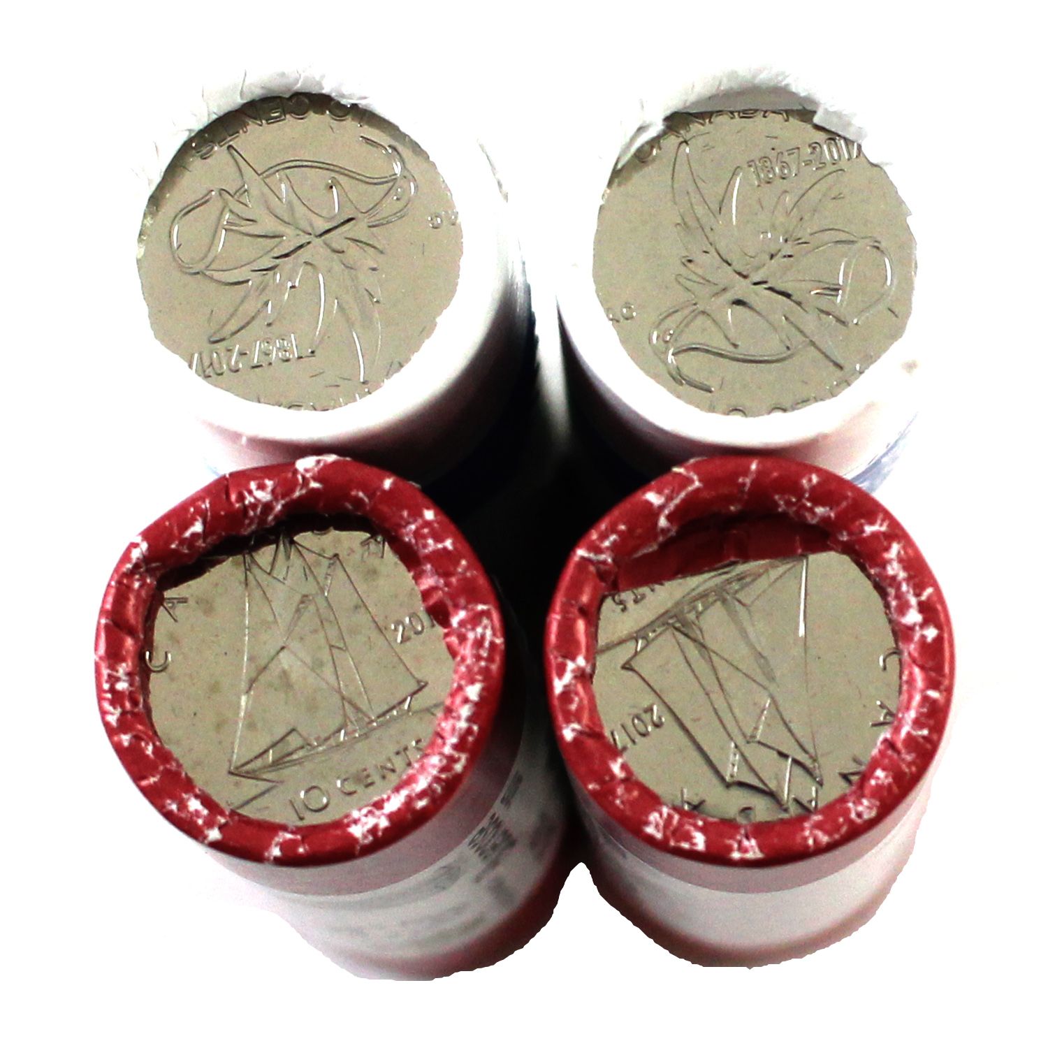 *10-cent 2017 2x Wings of Peace & 2x Classic Bluenose Special Wrap Roll ...