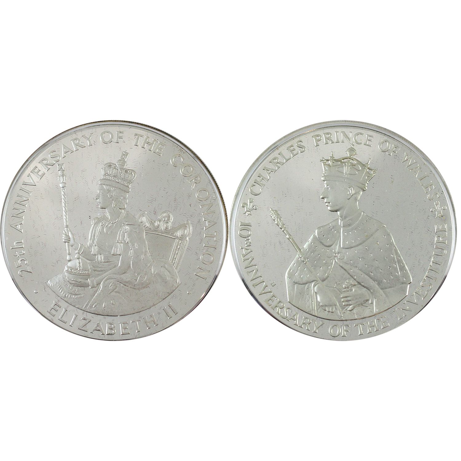 Jamaica 1978 $25 25th Ann. Of Coronation & 1979 $25 Prince Charles 10th ...