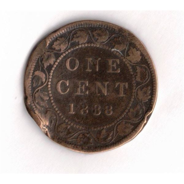 1888 Large One Cent Canadian , Large Penny
