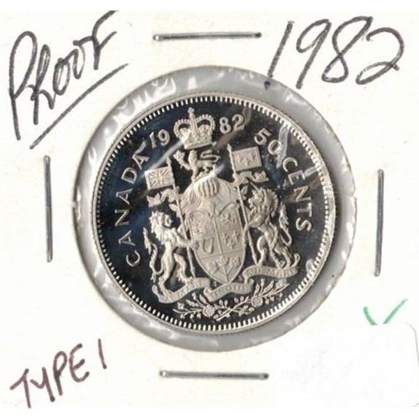 1982 Canadian Proof Like Fifty Cent Coin