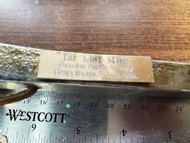Replica Railway Spike , Last Spike in Canadian Pacific Railway ...