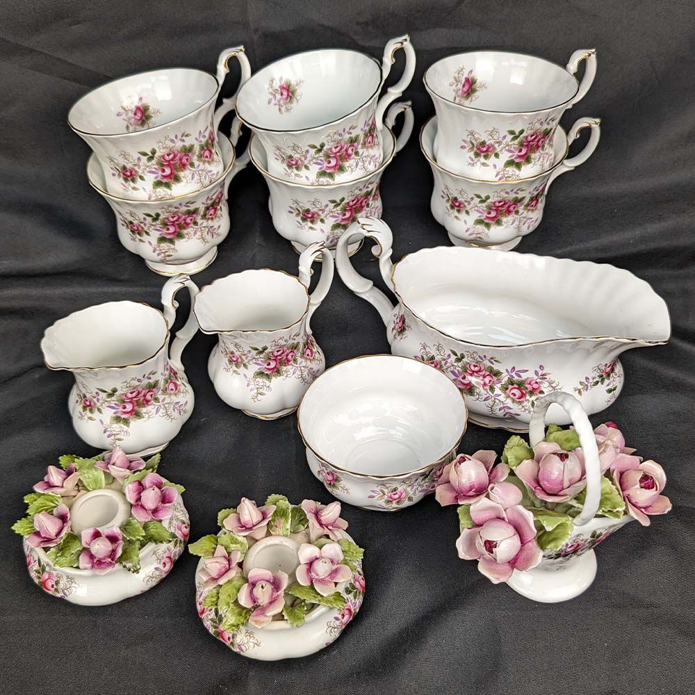 Set of Royal Albert Lavender Rose Bone China