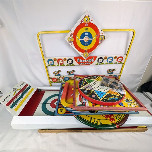 Large Lot of Vintage Board Games and Tin Games
