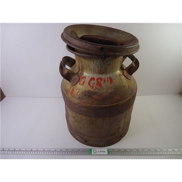 Vintage Milk Canister Bodnarus Auctioneering