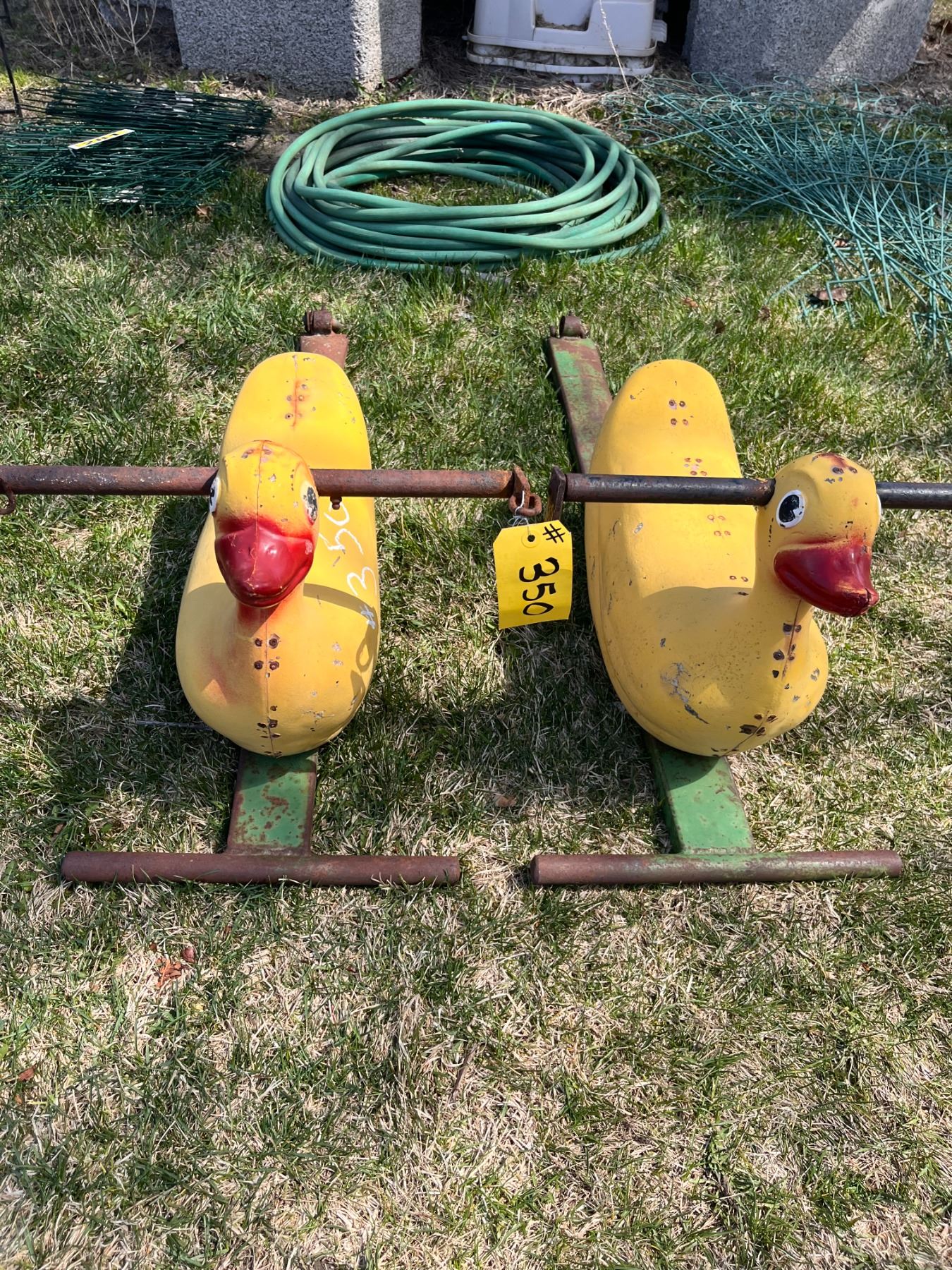 2- Antique duck swings