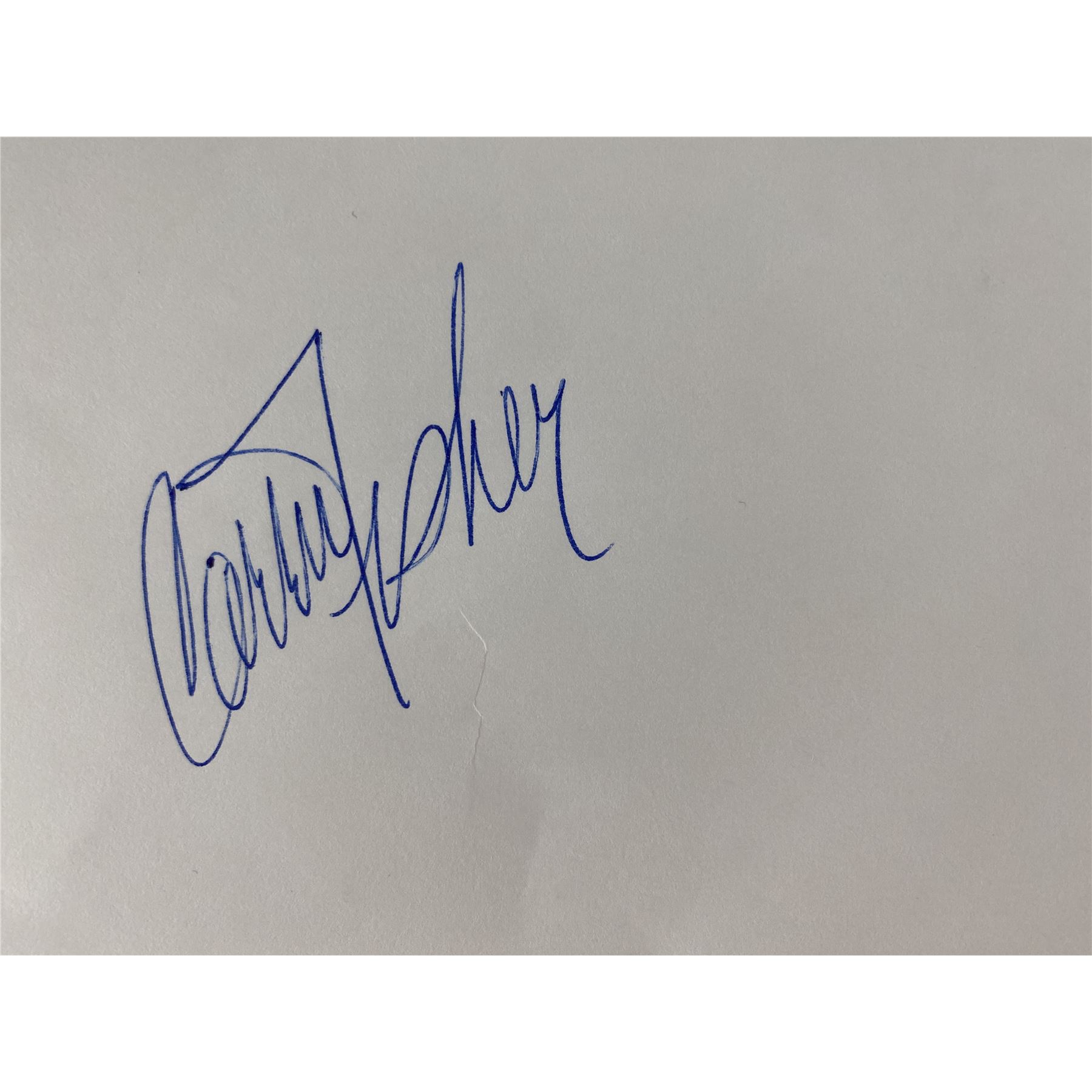 Carrie Fisher original signature