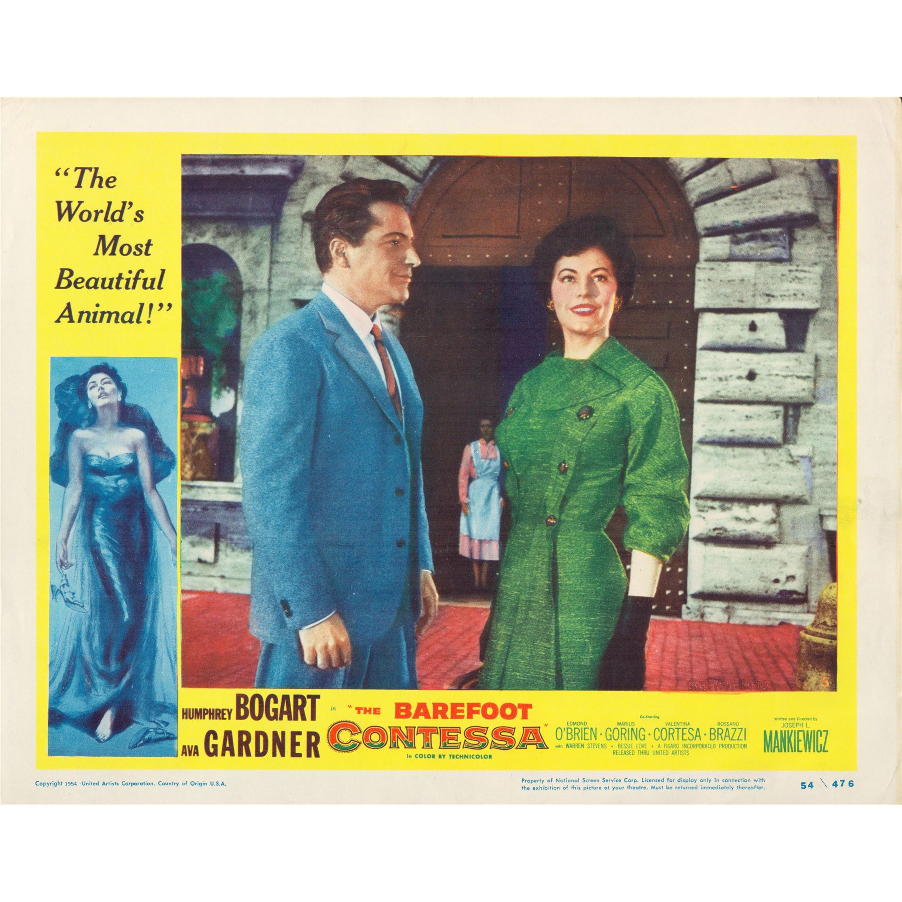 The Barefoot Contessa 1954 original vintage lobby card