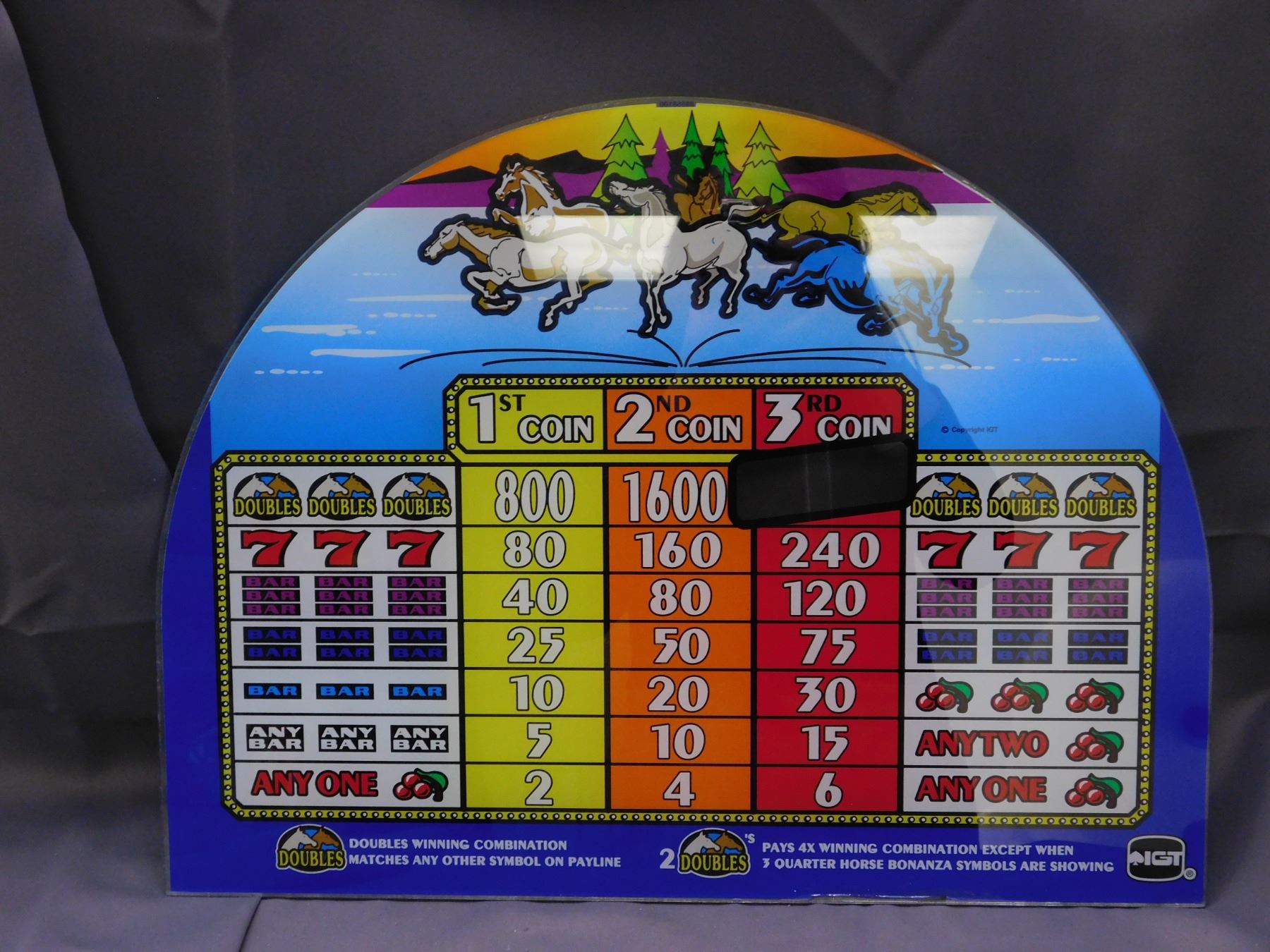 Slot Machine Glass Cover Panel IGT