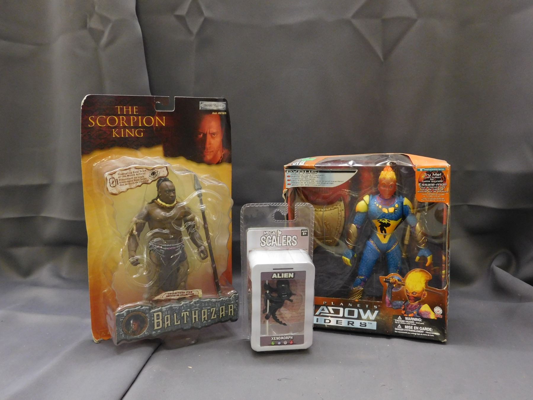 Lot of 3 New Old Stock Toys Shadow Raiders Pyrus, Scorpion King ...