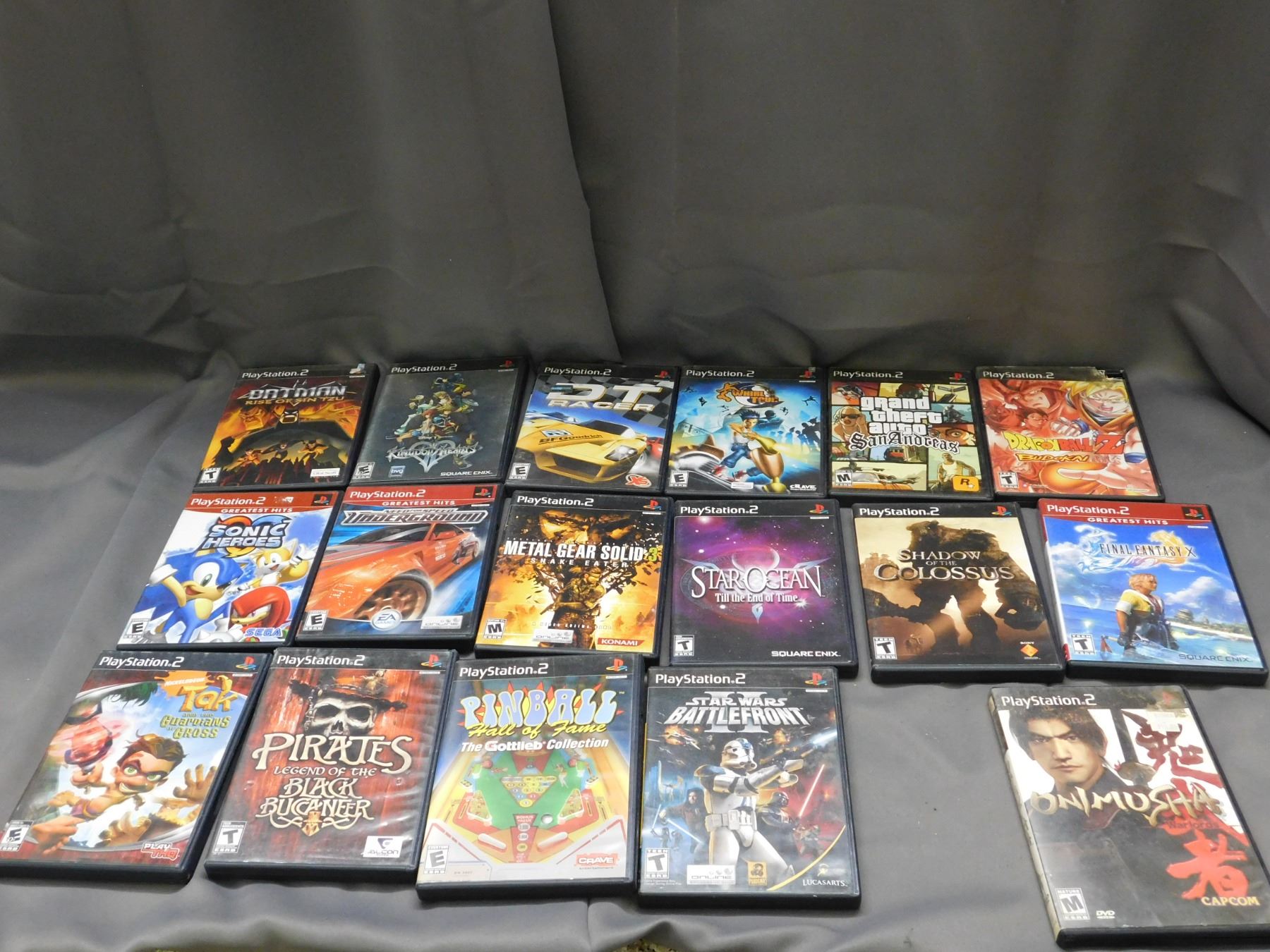 Lot of 16 PS2 Games Kingdom Hearts, MGS, Final Fantasy, Shadow of the ...