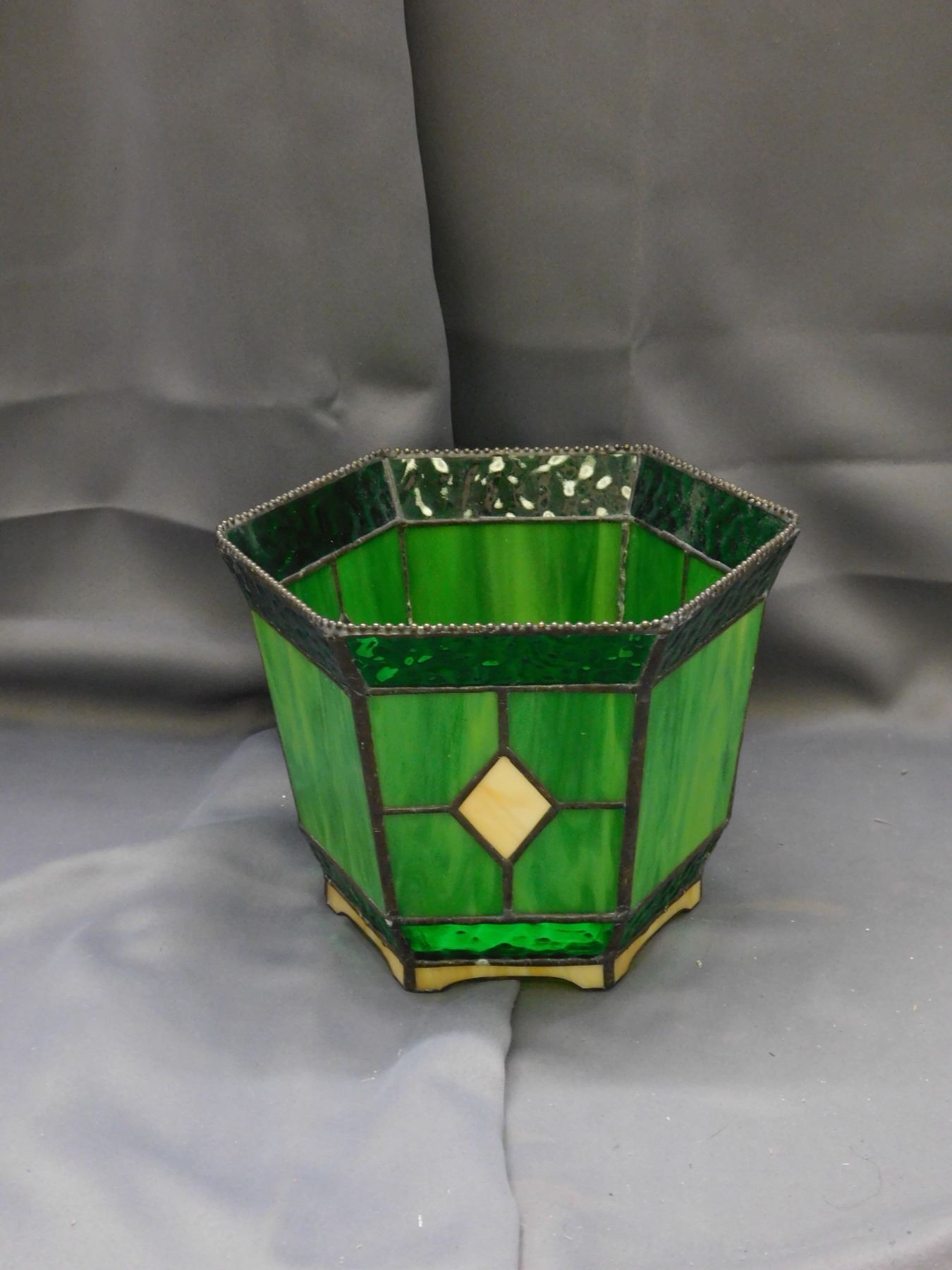 Green Stained Glass Planter