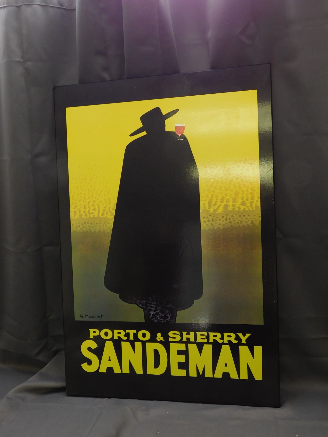 Large Wooden Wall Poster Porto & Sherry Sandeman