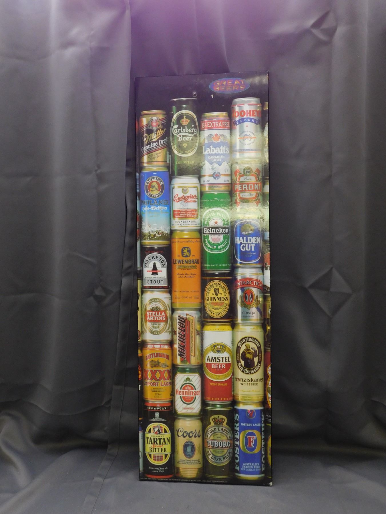 Wooden Wall Art Beer Cans Man Cave Bar Decoration