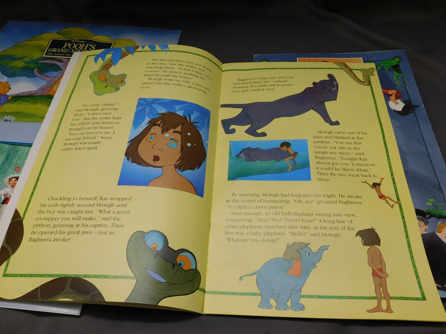 Lot of 4 Walt Disney The Jungle Book, Peter Pan Books, Winnie The Pooh ...