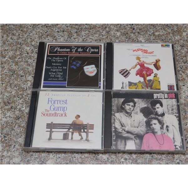 Lot of 4 CDs The Sound of Music, Forrest Gump, Pretty In Pink, Phantom ...